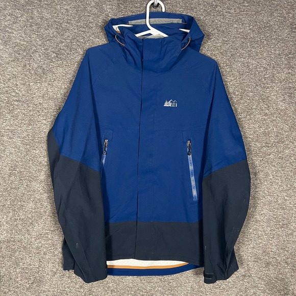REI | Jackets & Coats | Rei Coop E Elements Mens Blue Full Zip Hooded ...